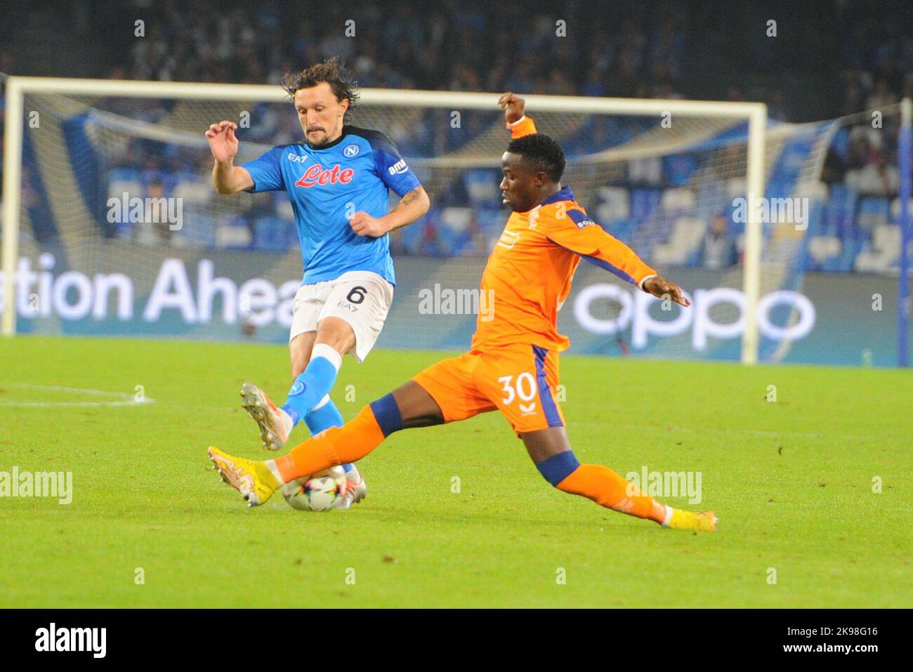 Naples, Italy, 26/10/2022. Mario Rui of SSC Napoli competes for the ...