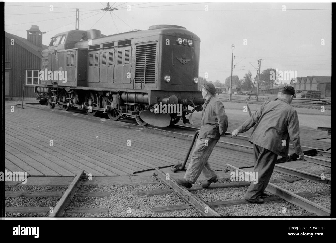 The State Railways, SJ T1 30 on the turntable under turn Stock Photo ...
