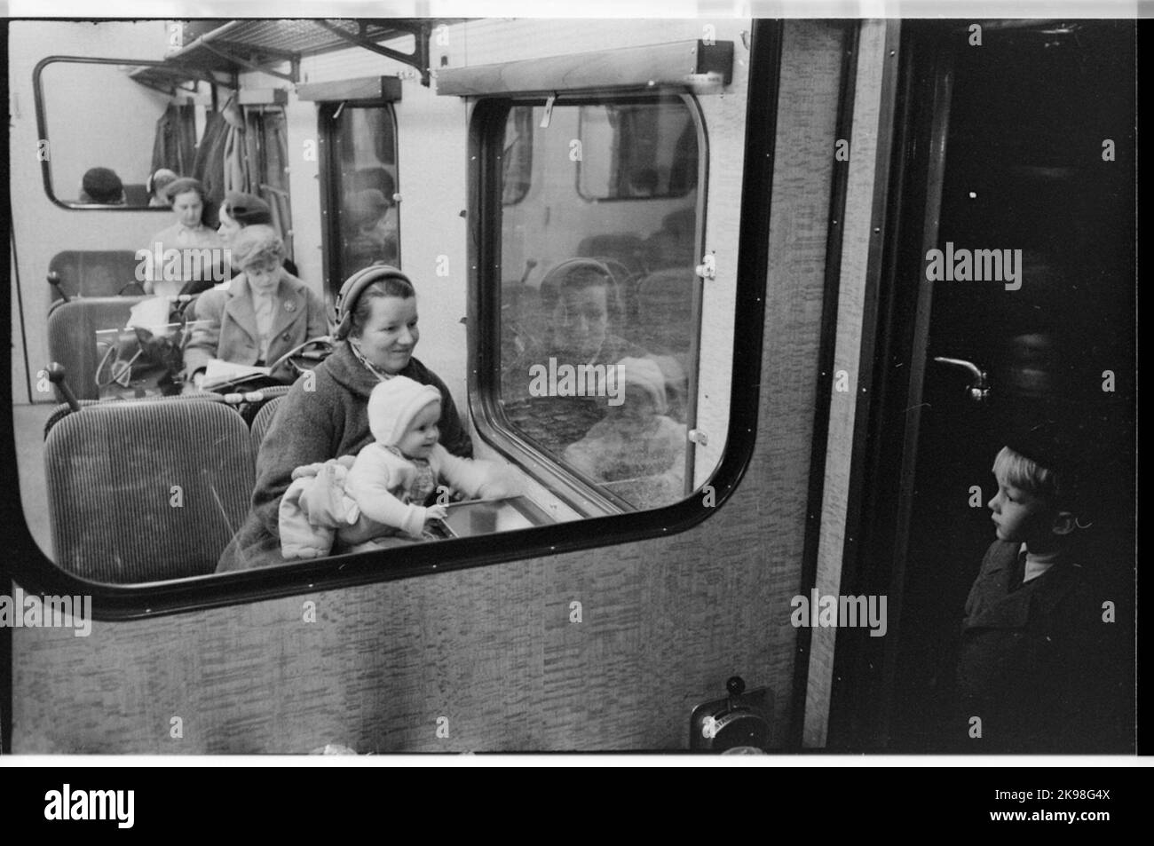 Traveling in rail bus Stock Photo - Alamy