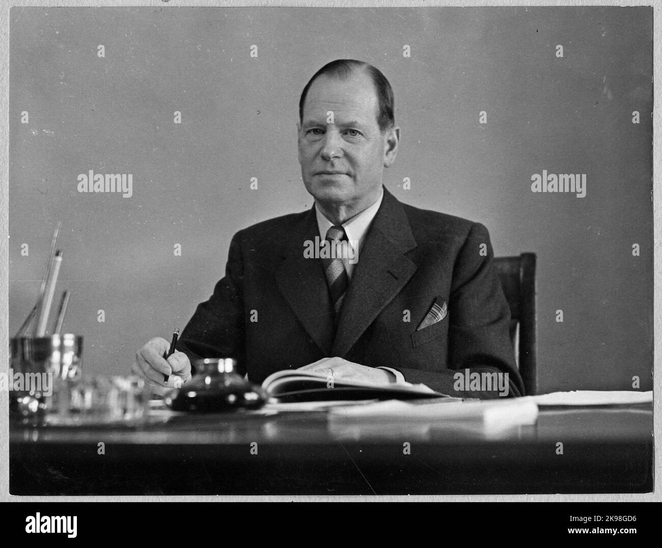 First controller Karl Söderberg at the desk Stock Photo - Alamy