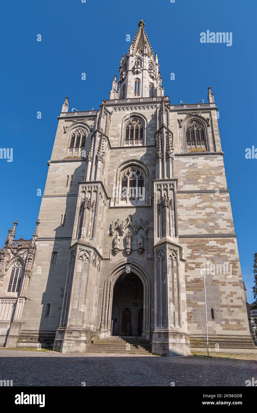 The catholic church cathedral Münster in Konstanz, Constance, Germany ...