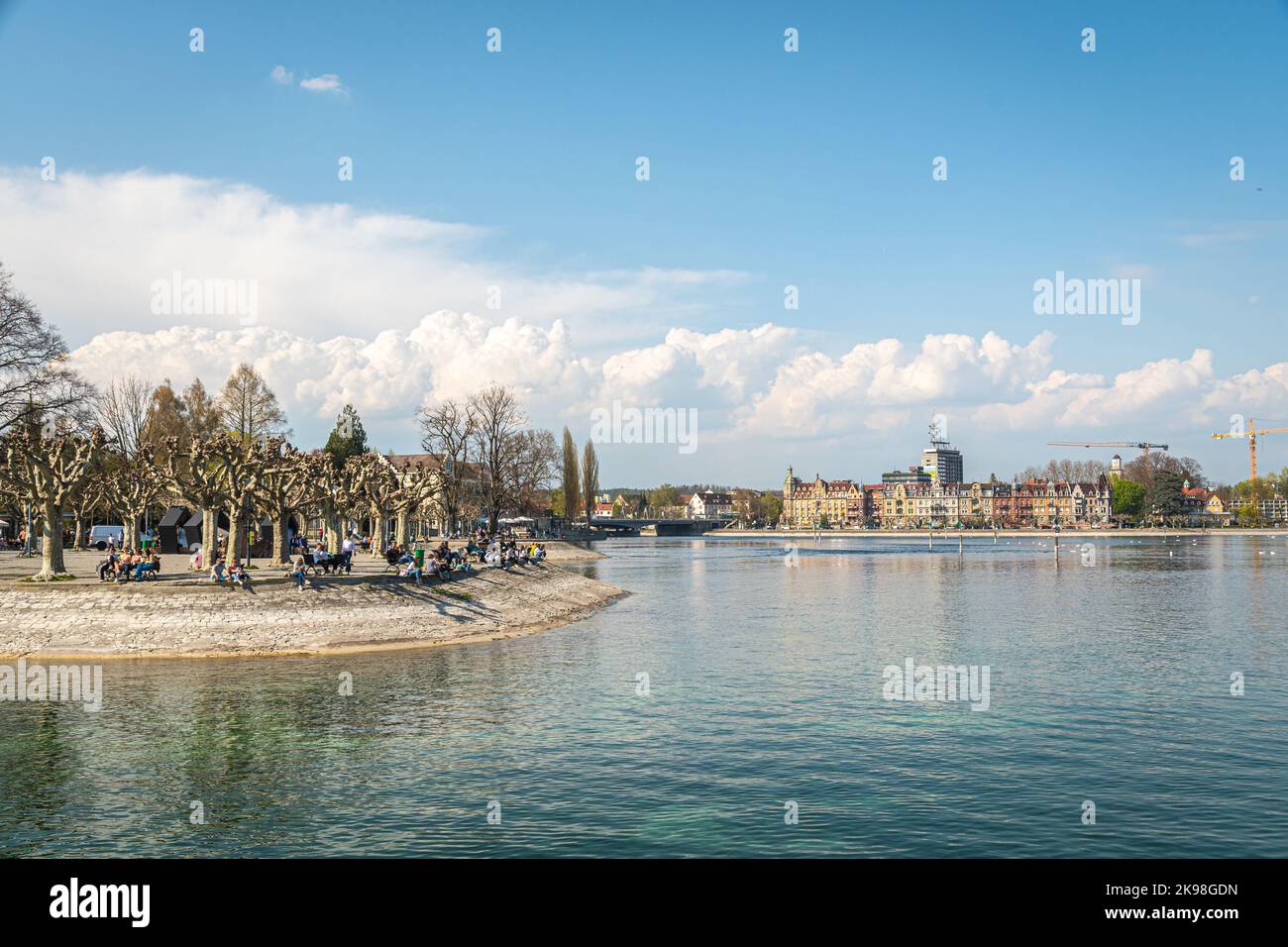 The harbor of Constance at Lake Constance, Baden-Wurttemberg, (Konstanz ...