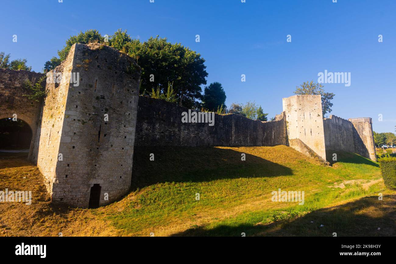 Walls of best preserved medieval town Provins in France Stock Photo - Alamy