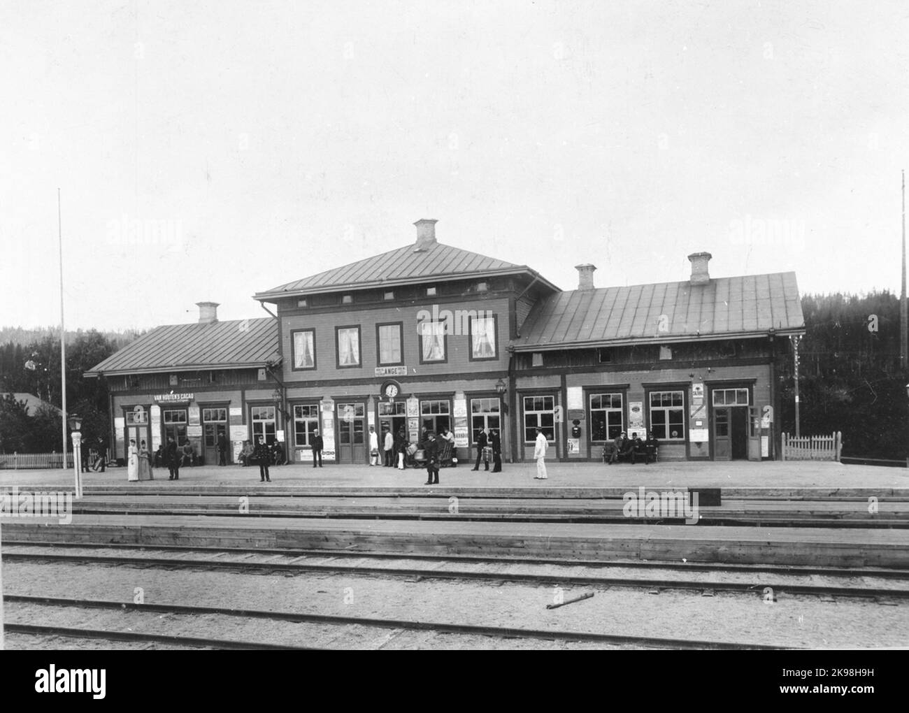 Ånge station was opened in 1878. Two -storey station house in wood. The ...