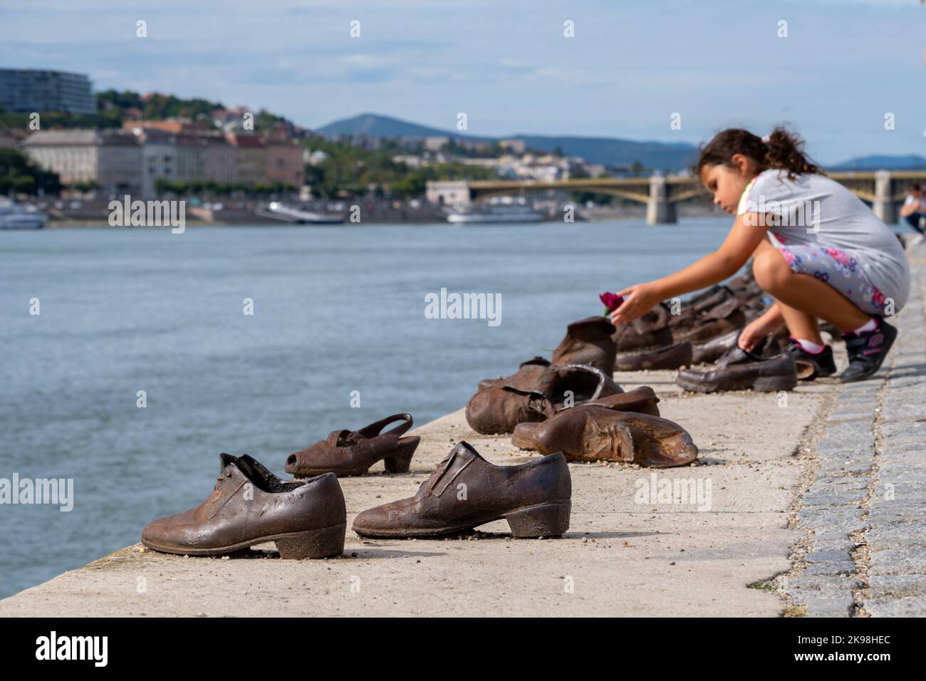 Budapest, Hungary - 1st September 2022: Shoes on the Danube Bank ...