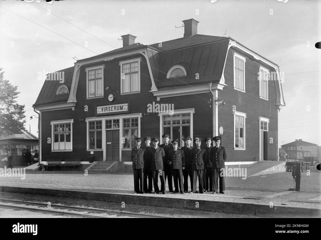 The railway station in Virserum Stock Photo - Alamy
