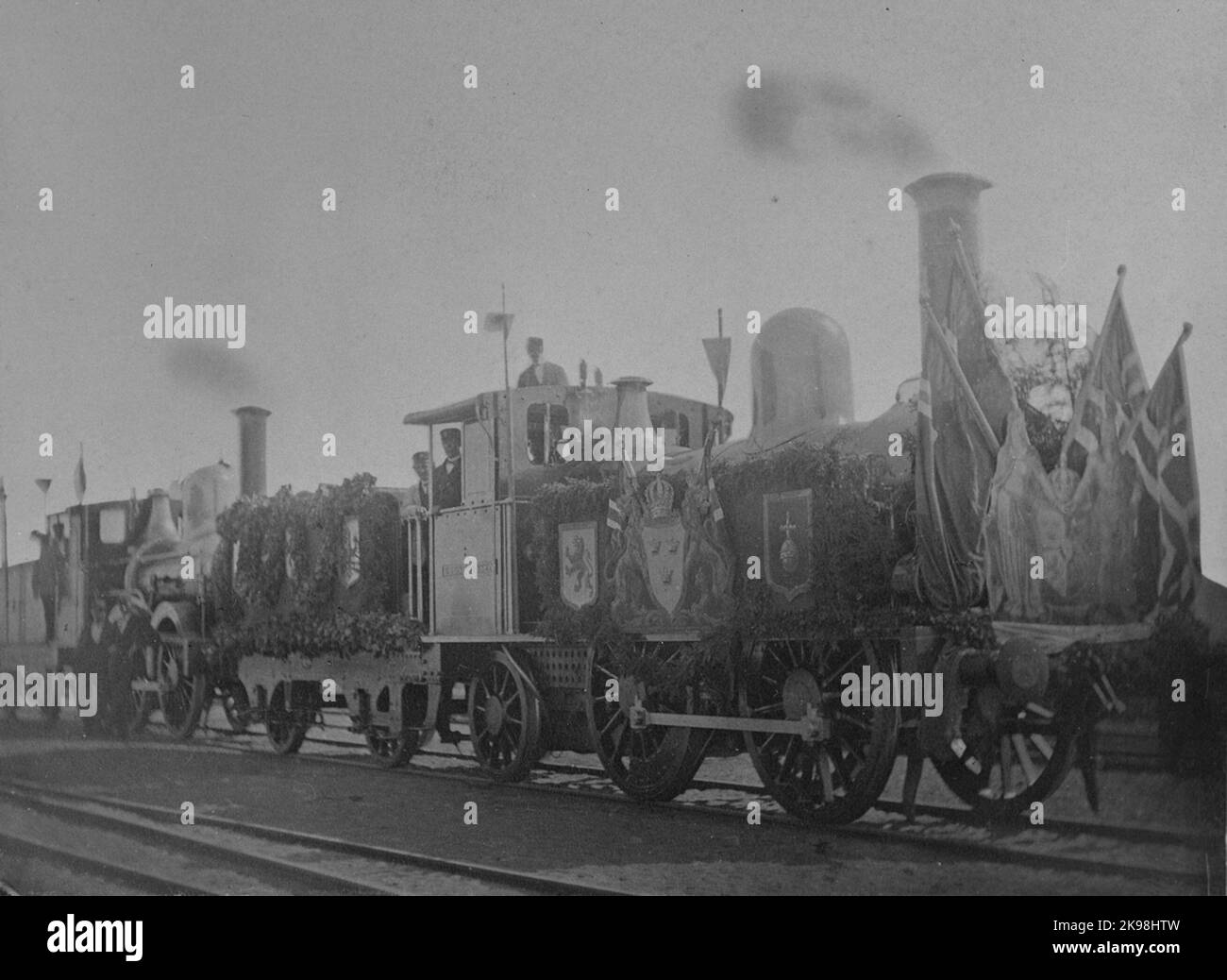 DJ inauguration, Lok 1 "Crown Prince" and No. 2 "Duke Carl". 1879-07 ...