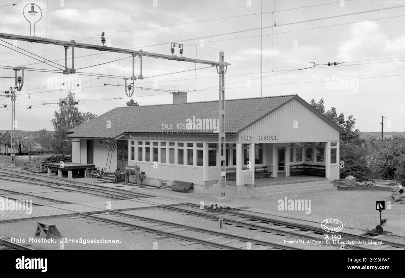 The station in Dals Rostock Stock Photo - Alamy