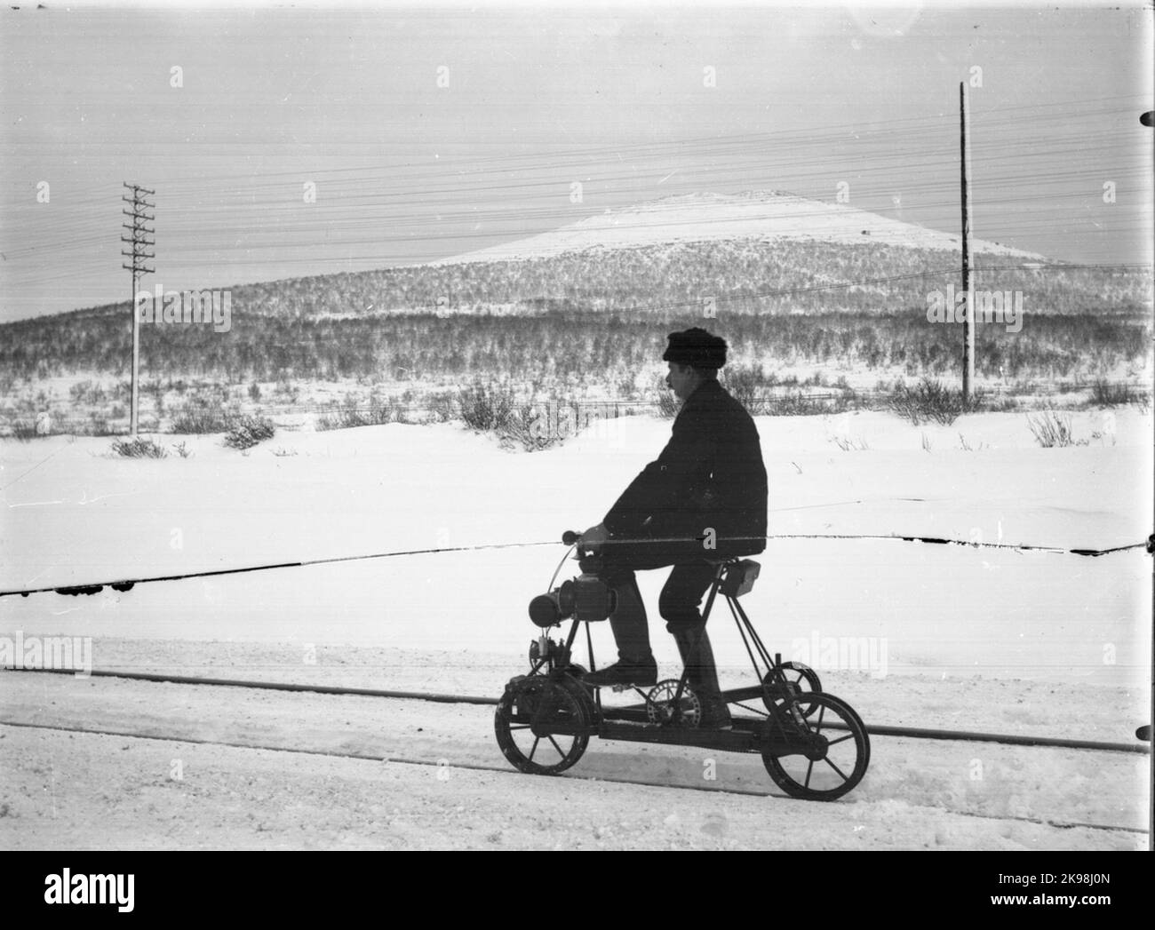 Track guard on motor -driven tramp dressin Stock Photo - Alamy