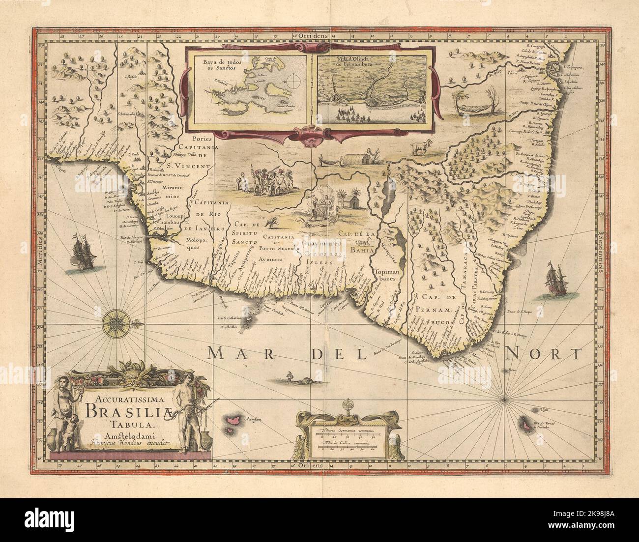 17th century map of brazil hi-res stock photography and images - Alamy