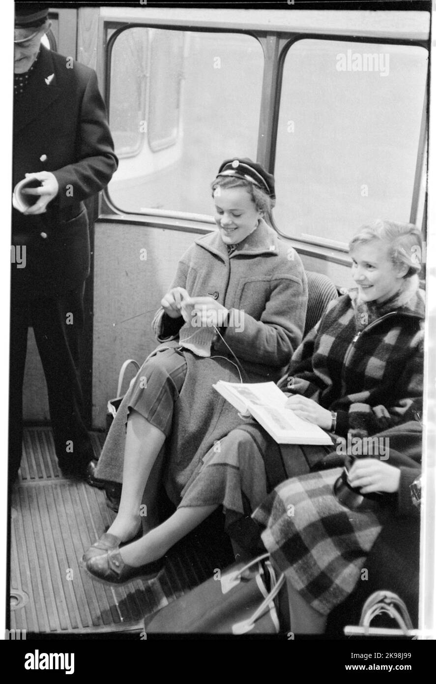 Traveling in rail bus Stock Photo - Alamy