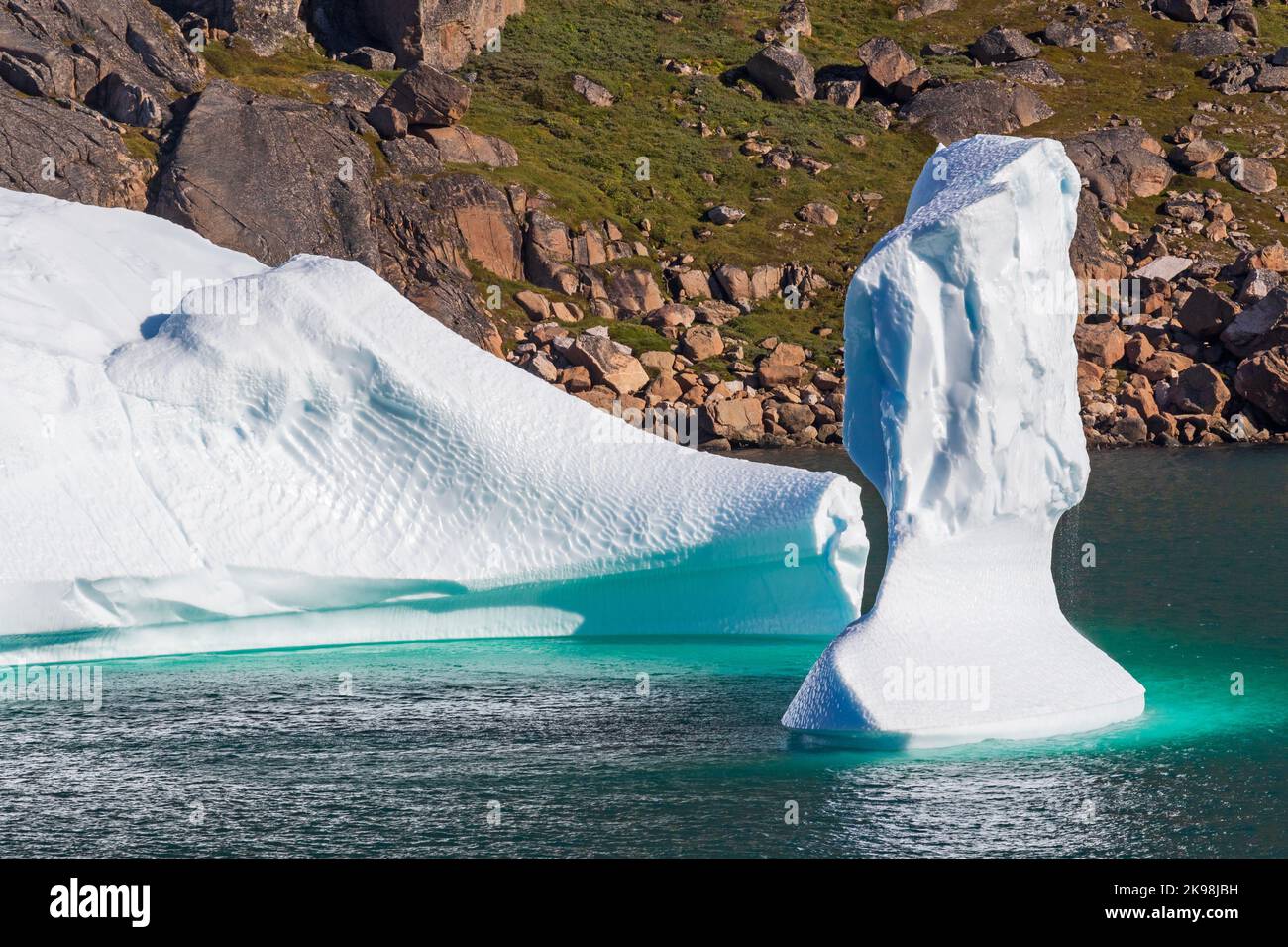 Iceberg in Prince Christian Sound, Greenland, Kingdom of Denmark Stock ...