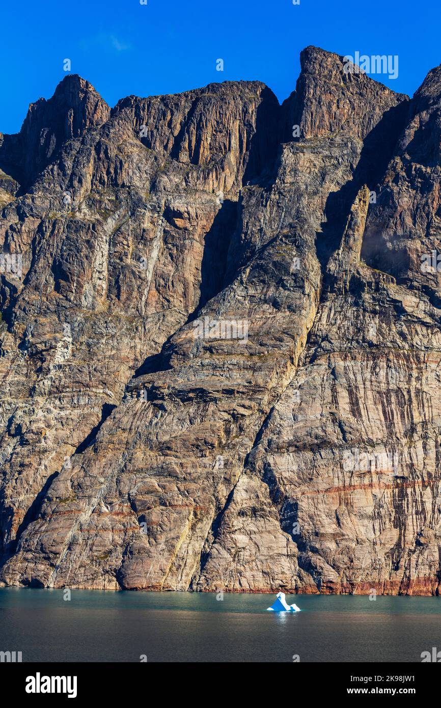 Iceberg in Prince Christian Sound, Greenland, Kingdom of Denmark Stock ...