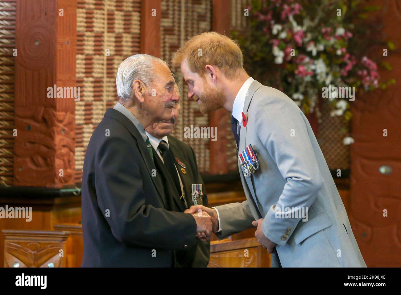 The Duke and Duchess of Sussex are introduced to Mr Robert Gillies, the ...