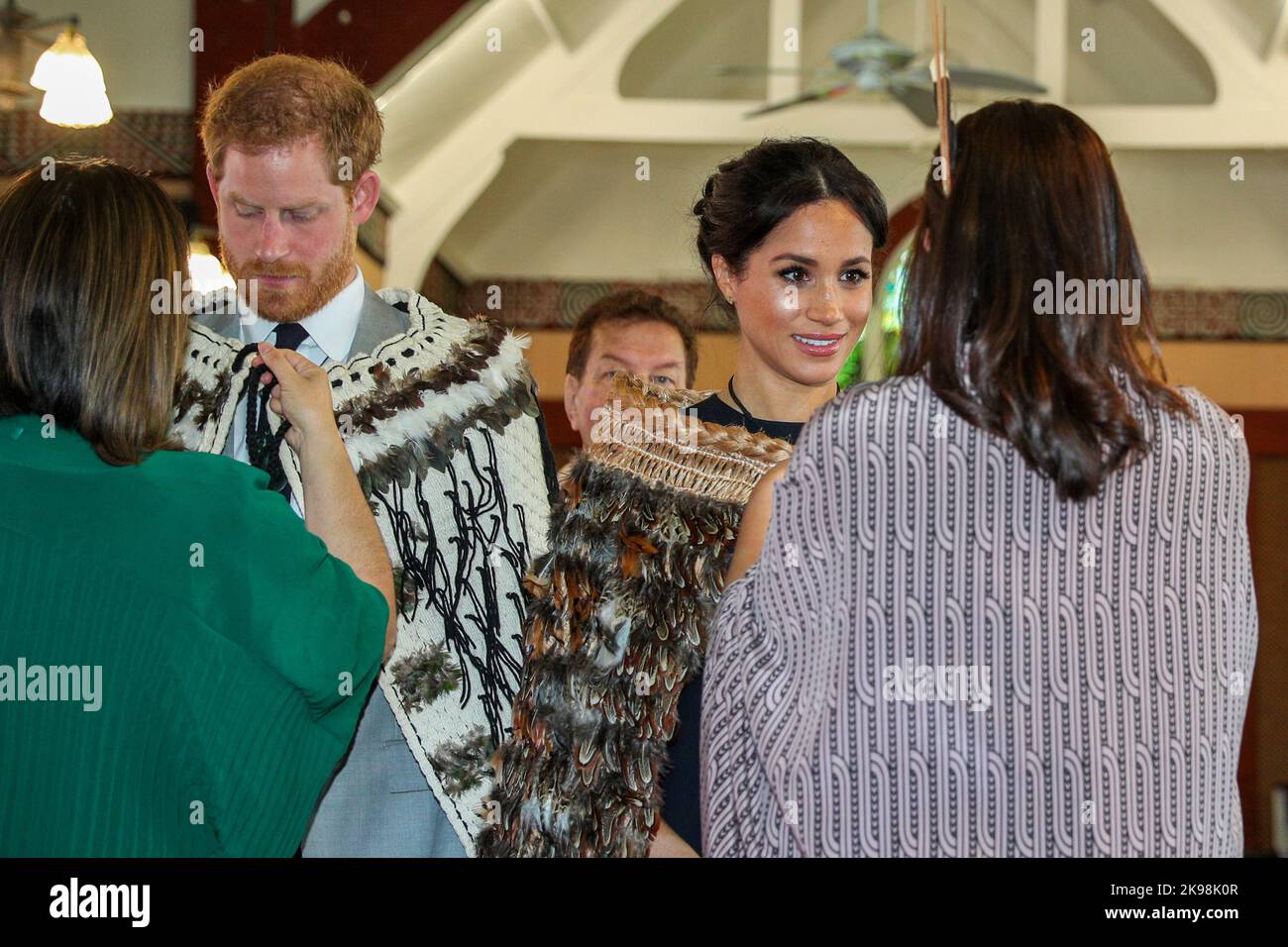 The Duke and Duchess of Sussex receive traditional cloaks at Saint ...