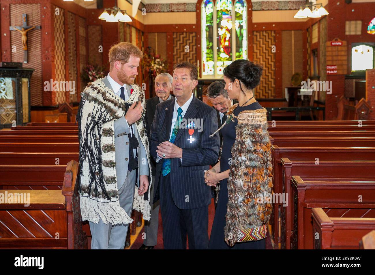 The Duke and Duchess of Sussex receive traditional cloaks at Saint ...