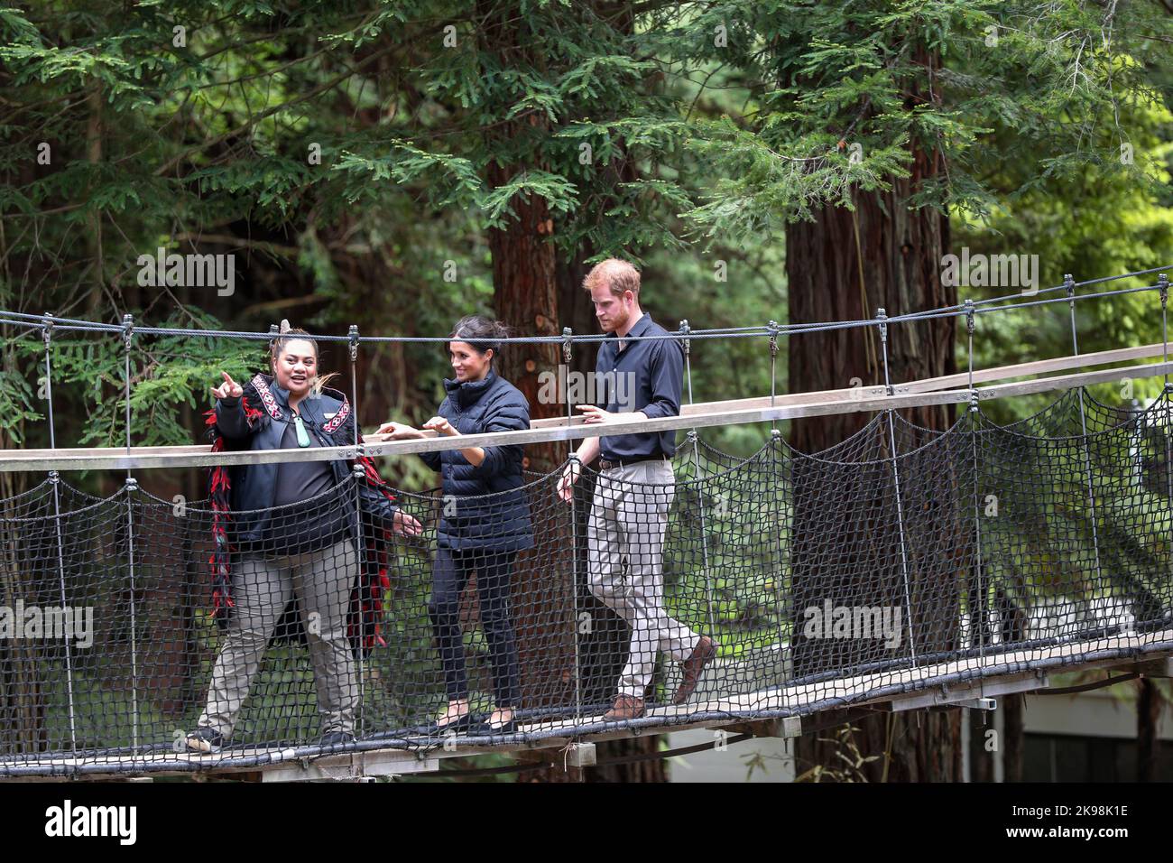 The Duke and Duchess of Sussex take a walk in the treetops, and learn ...