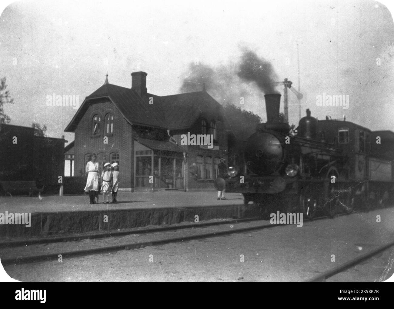 Landskrona - Kävlinge - Sjöbo Railway, Laksj Lok3. Holmby station Stock ...