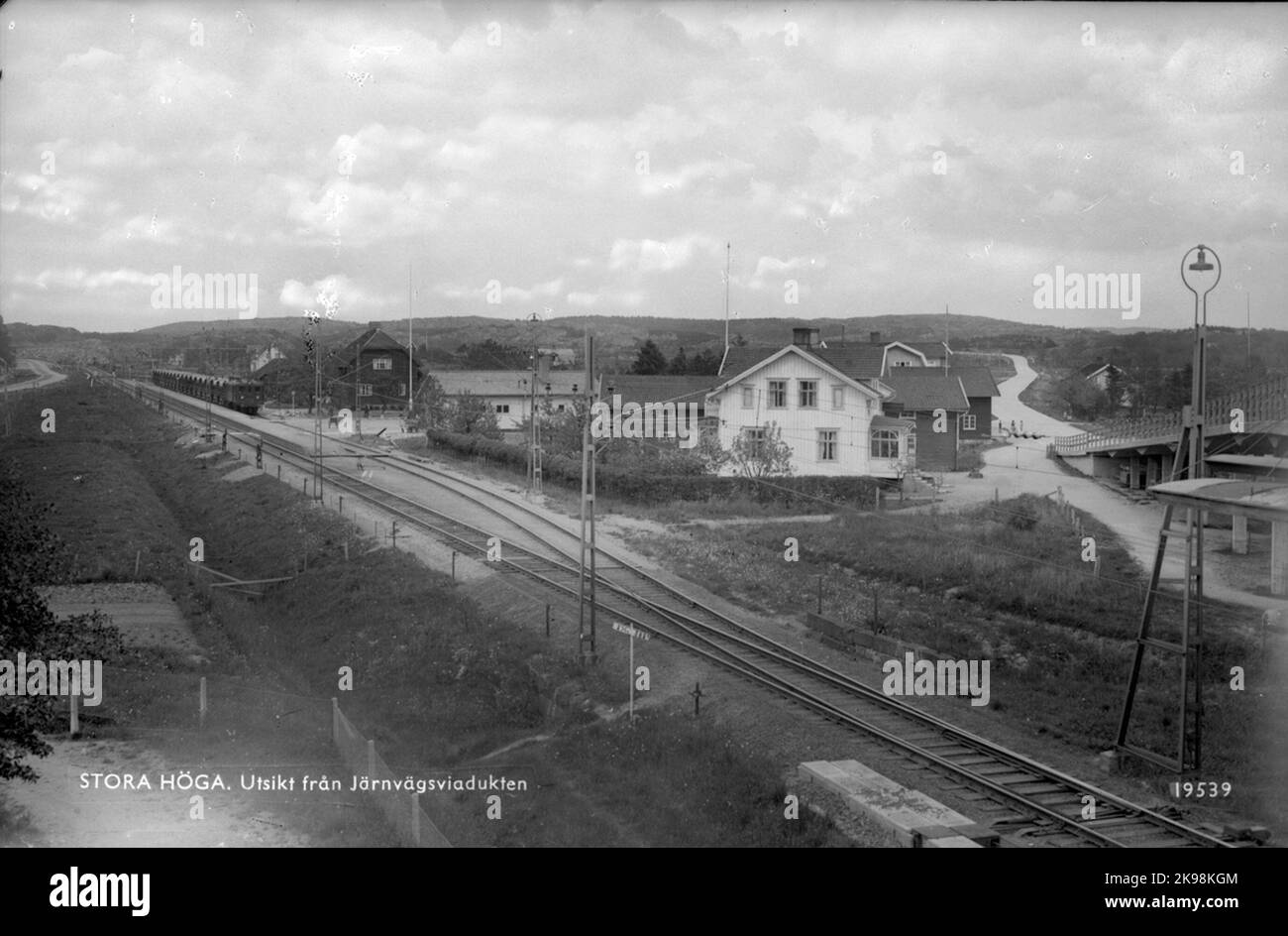 Large high station seen from the railway viaduct Stock Photo - Alamy