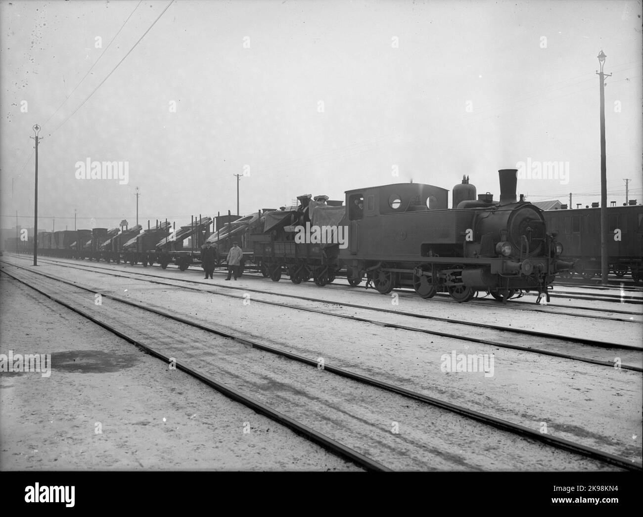 SWB U 12. Steam locomotive with freight train. The locomotive was ...