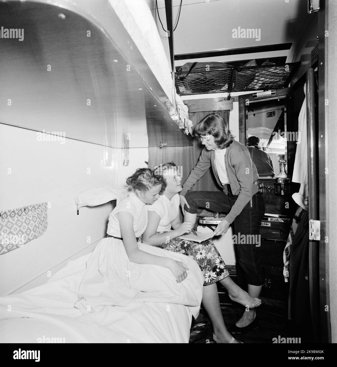 State Railways, SJ Train Home. Interior, sleeping compartment Stock ...