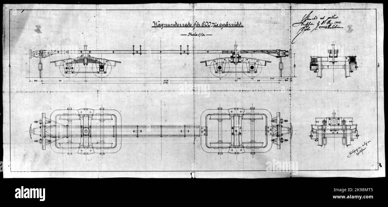 Wagon undercarriage track width 600mm scale 1 hi-res stock photography ...