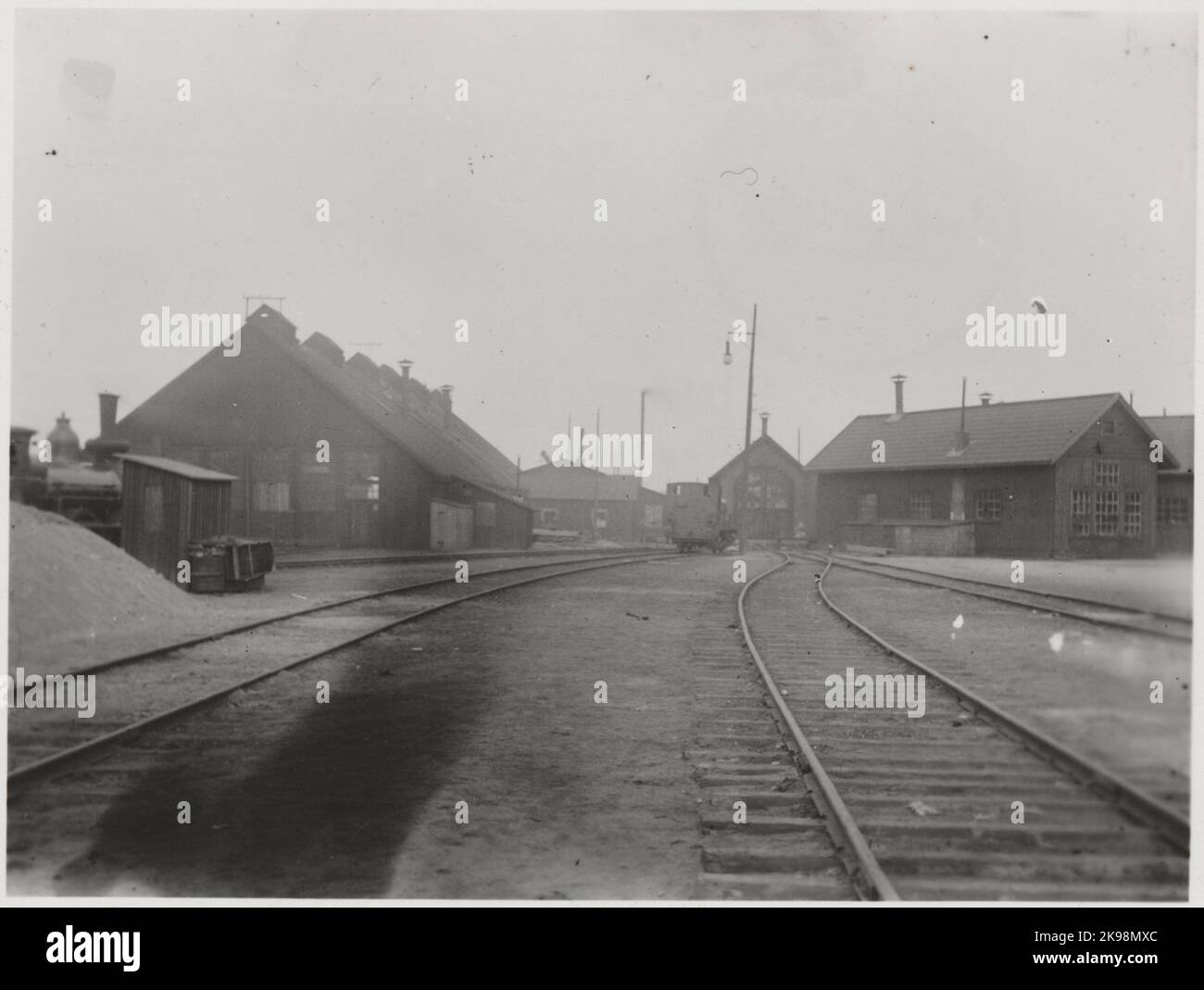 The English locomotive building Stock Photo - Alamy