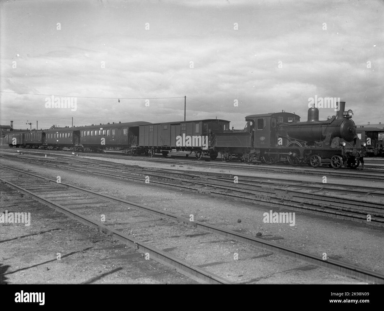 WBJ LOK 8. Steam locomotive with passenger train. The locomotive was ...