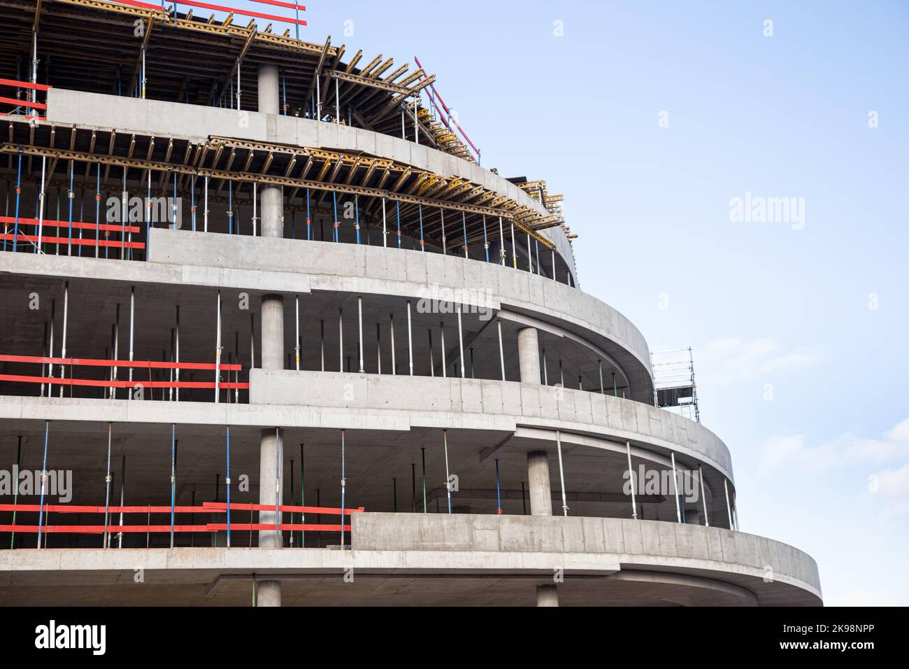 Abstract building architecture floor concept. concrete structure column ...