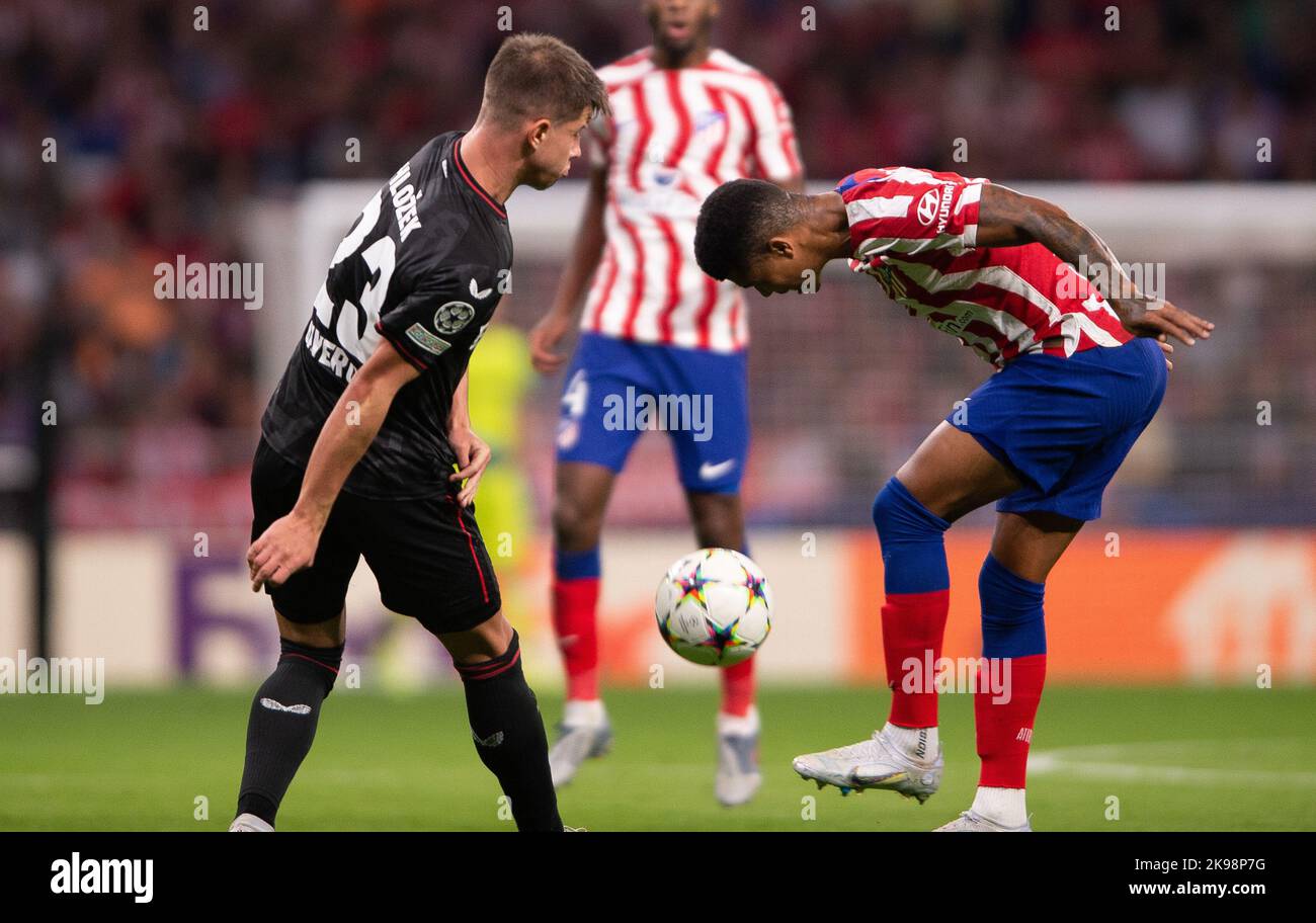 26th October 2022; Stadium Civitas Metropolitano, Madrid, Champions ...