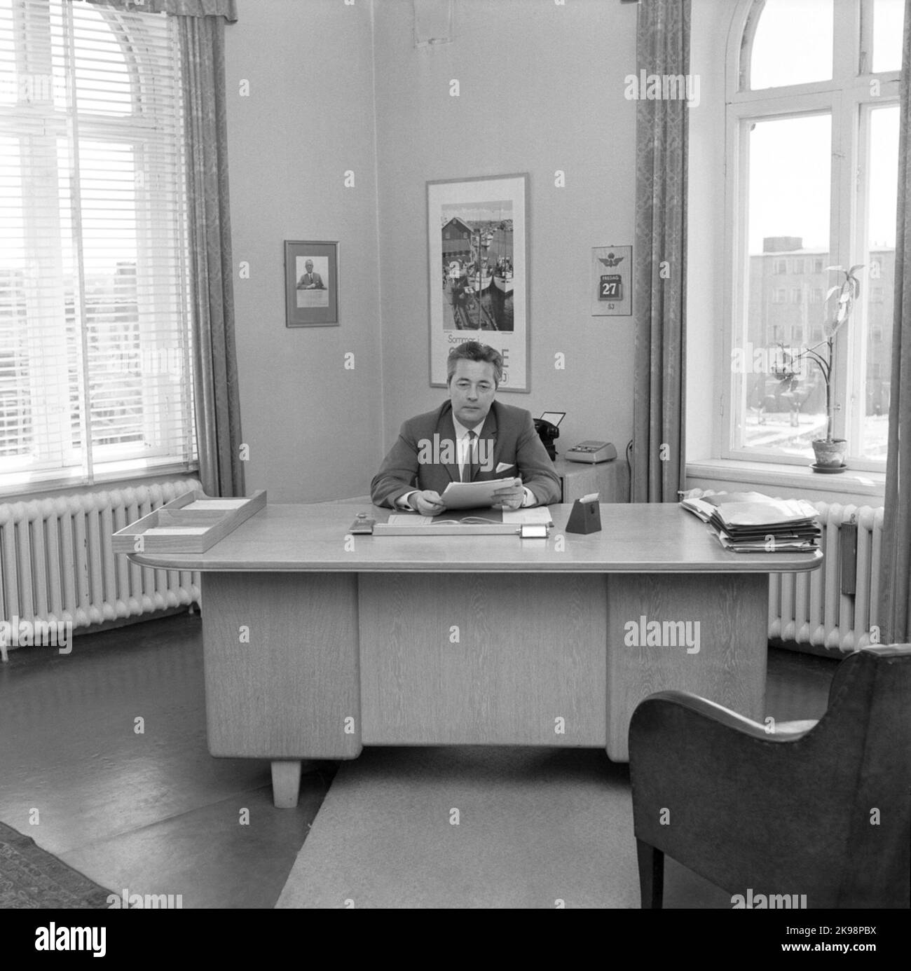 Bureau Assistant Manager Anders Ekelund, Commercial Office Stock Photo ...