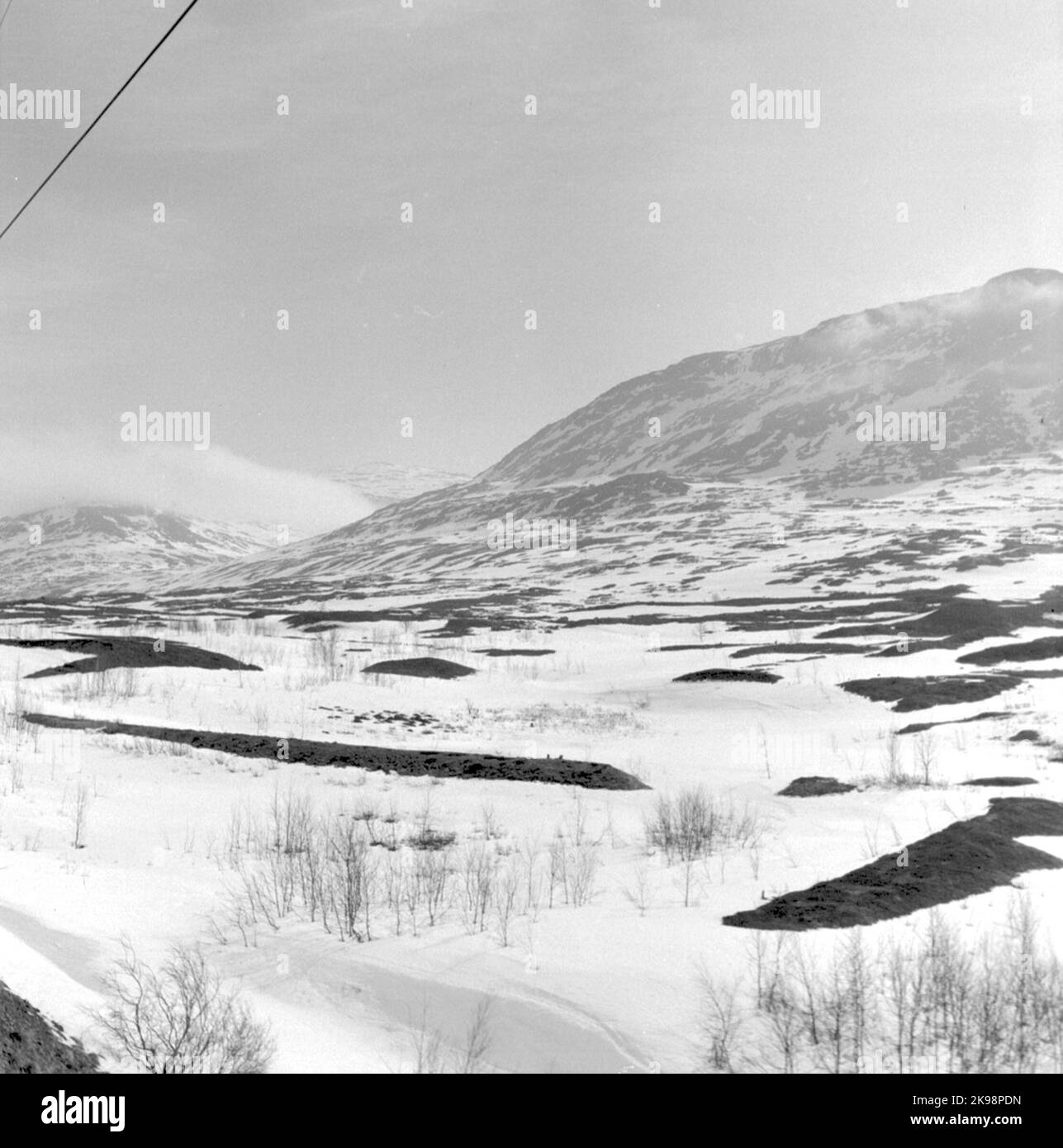 Winter terrain along the line Stock Photo - Alamy