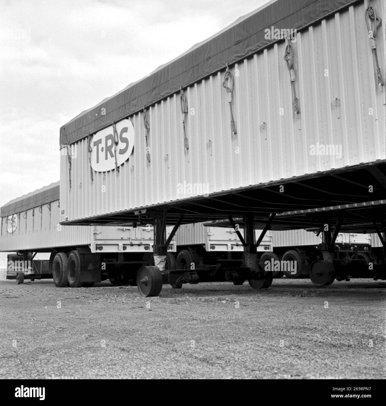 Container Carriage, Slab Västberga Stock Photo - Alamy