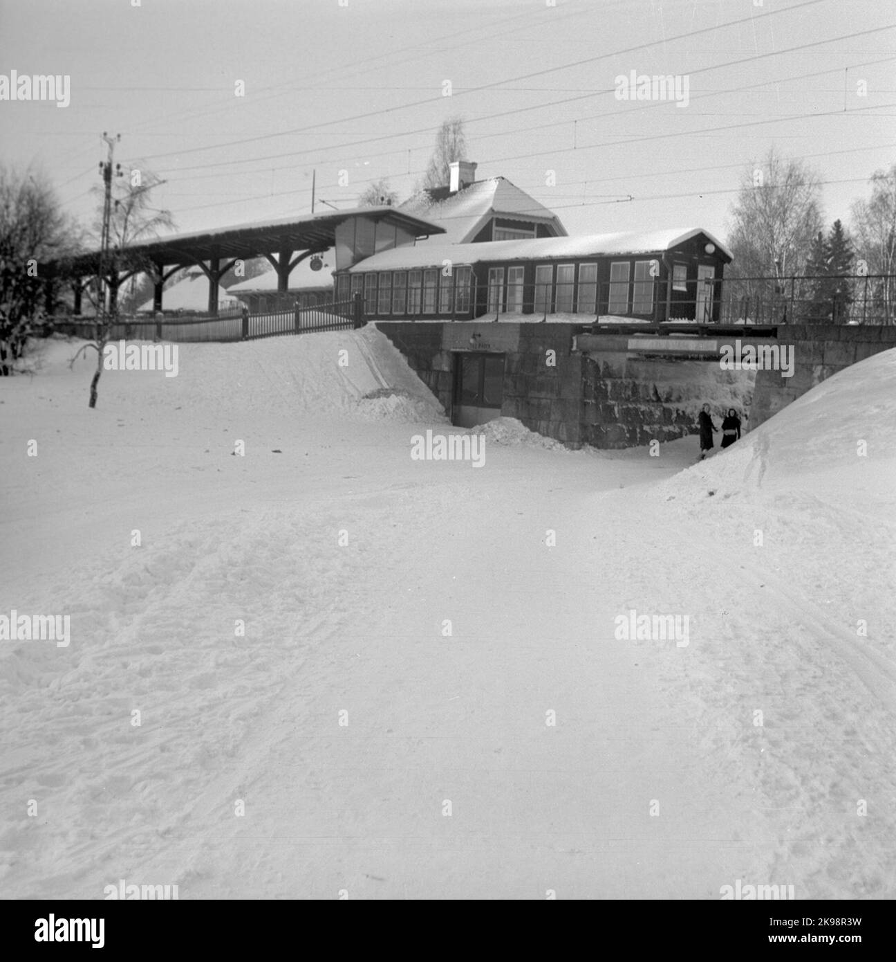 Tullinge station with entrance from the back Stock Photo - Alamy