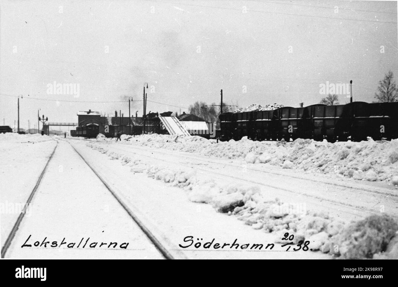 Lokstal and coal bridge Olch coal loaded wagons Stock Photo - Alamy