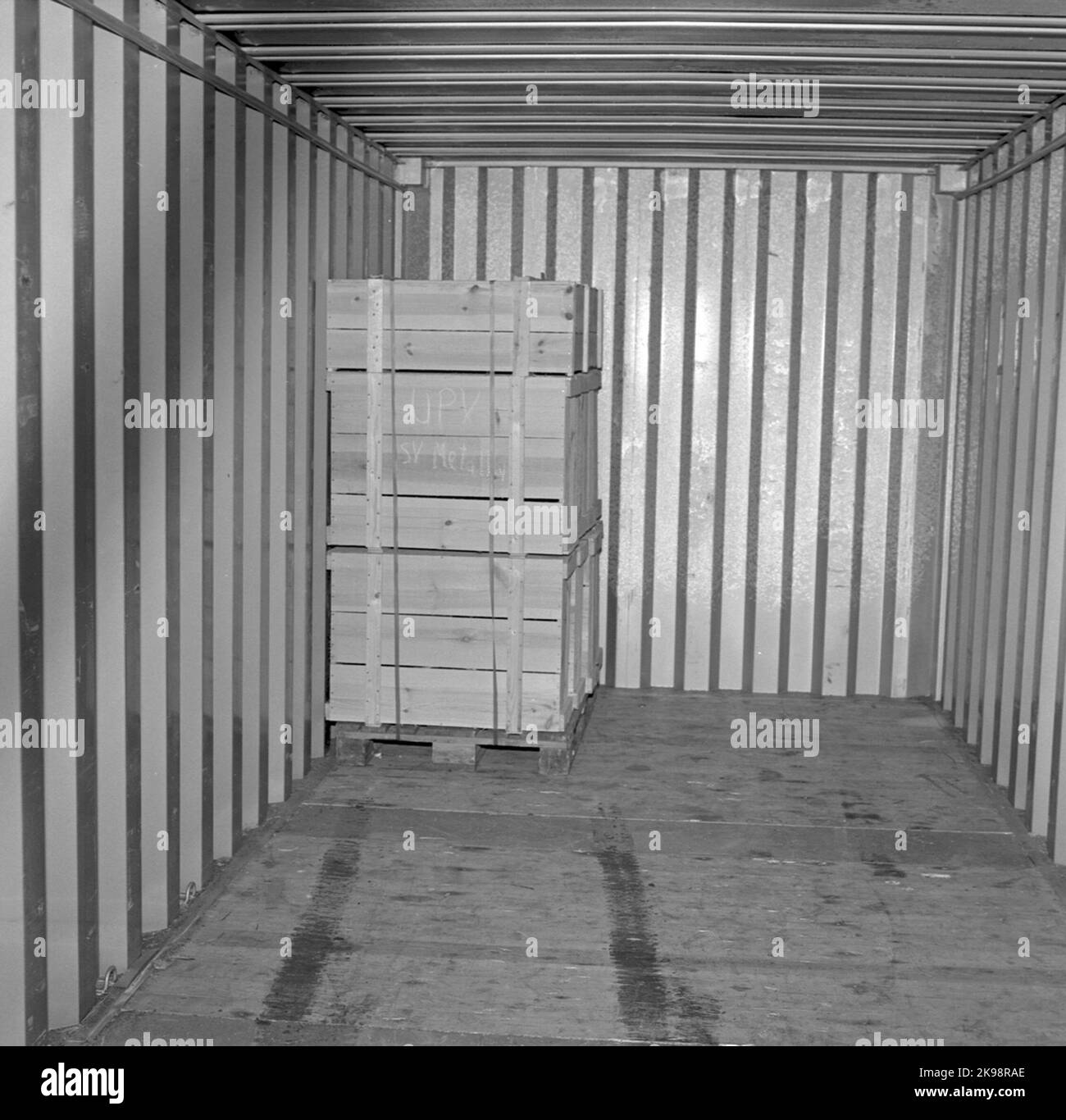 Freight load in container Stock Photo - Alamy