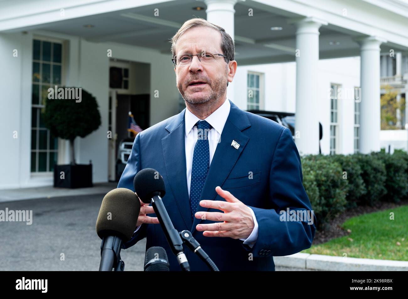 Washington, United States. 26th Oct, 2022. President Isaac Herzog of ...