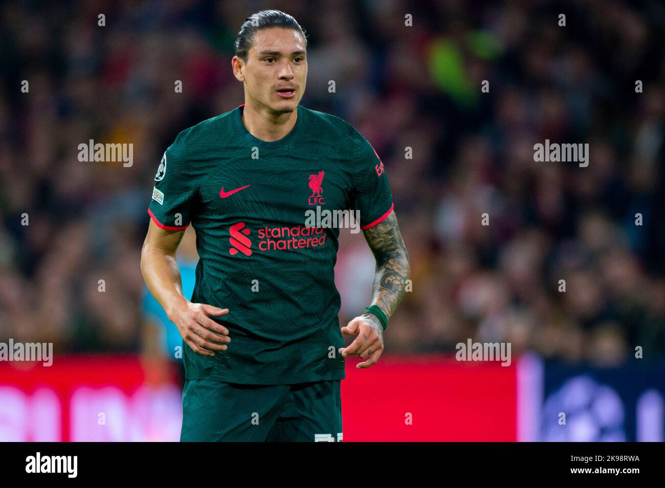 Darwin Nunez of Liverpool looks on during the UEFA Champions League ...