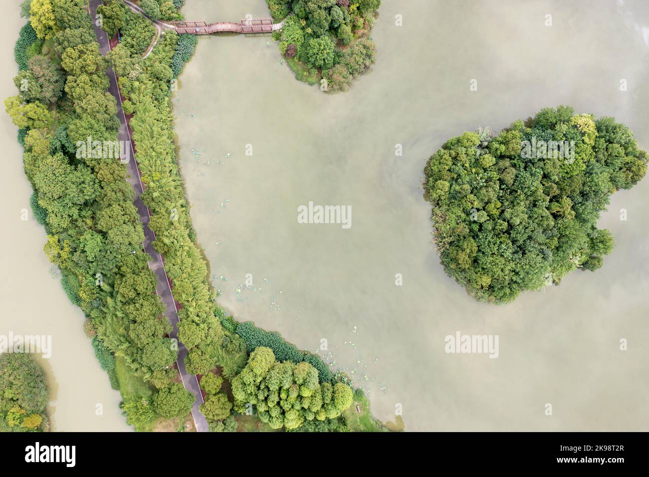 Aerial view, forests and lakes Stock Photo - Alamy