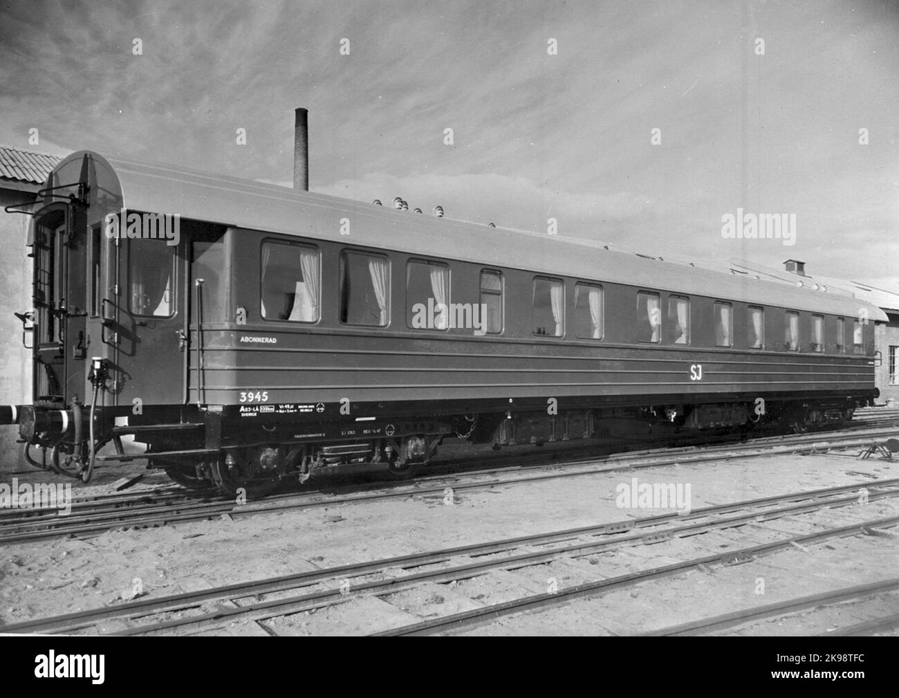 The State Railways, SJ A03 3945. Salon trolley. The salon wagons were ...