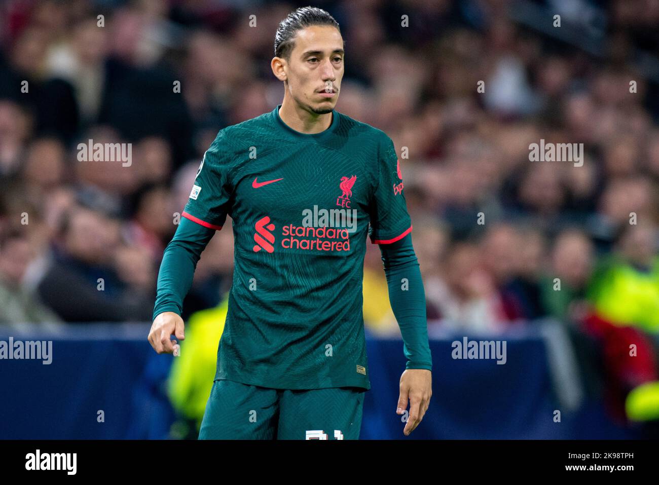 Kostas Tsimikas of Liverpool during the UEFA Champions League Group A ...
