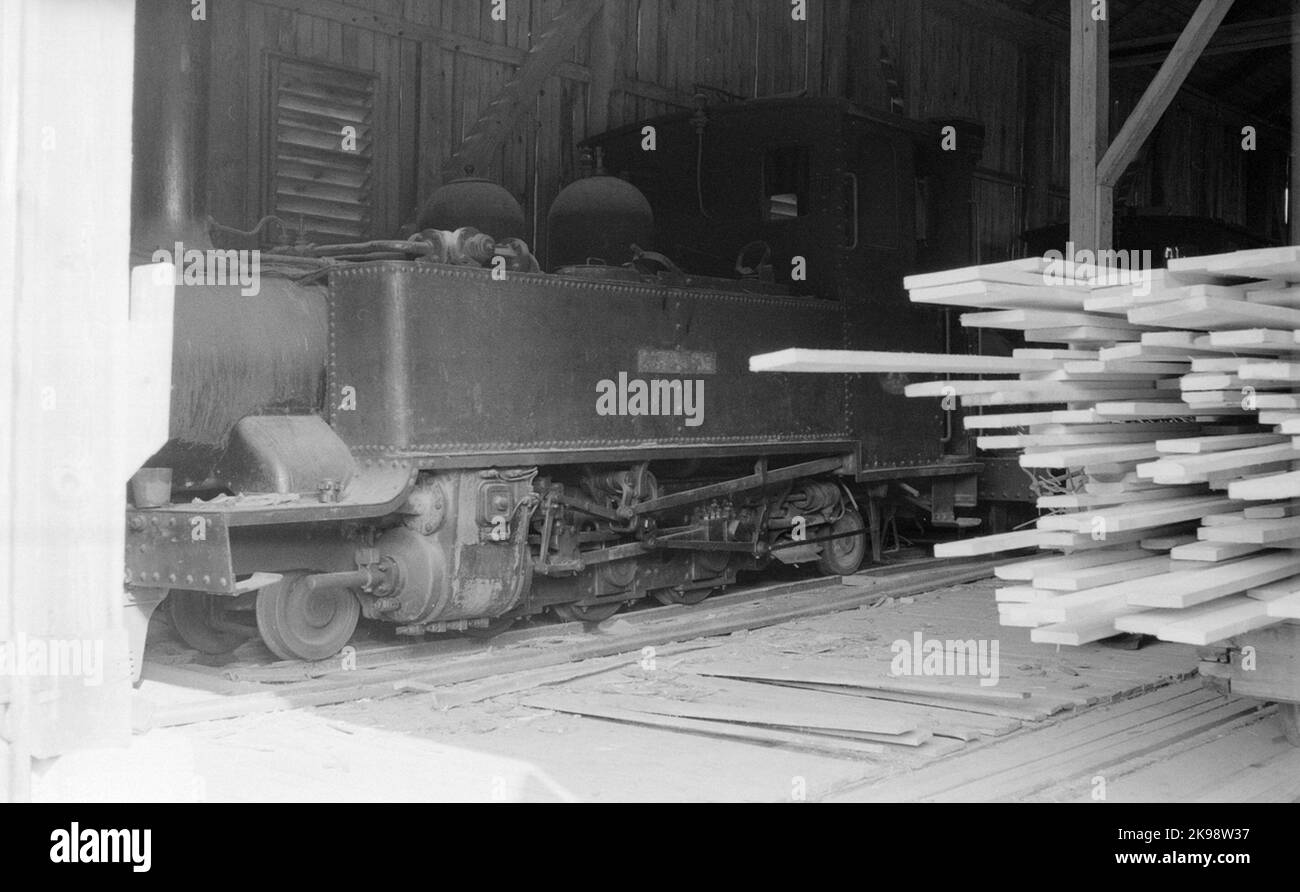 Munksjö AB. Aspa saw. Aspa mill locomotive 5 Stock Photo - Alamy