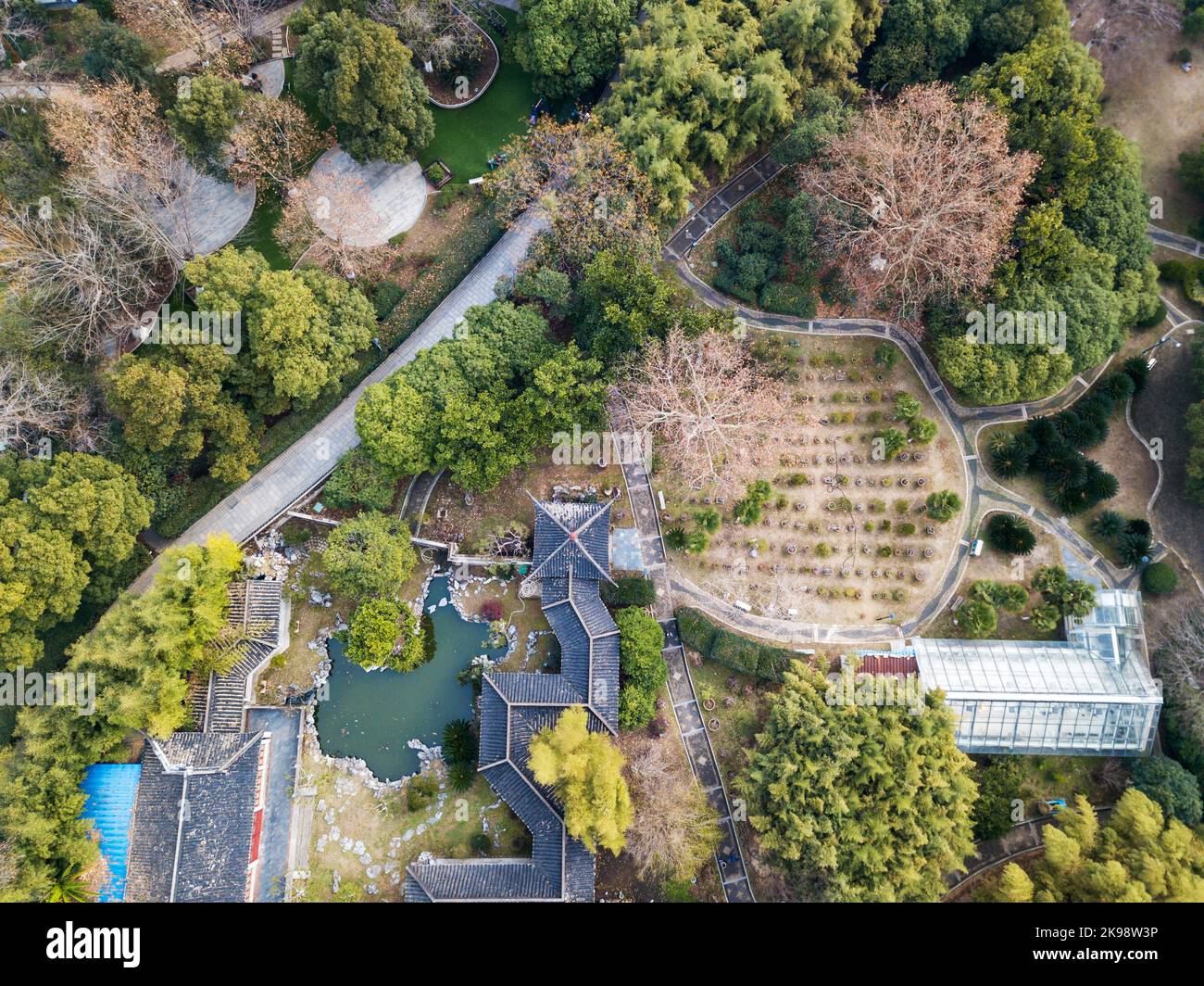 Aerial photography of ancient buildings in China Stock Photo - Alamy