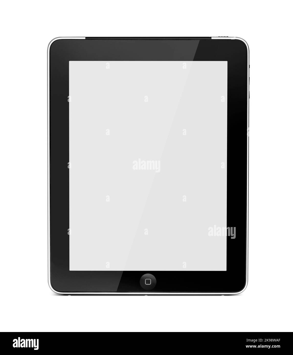 black tablet isolated from white background Stock Photo - Alamy