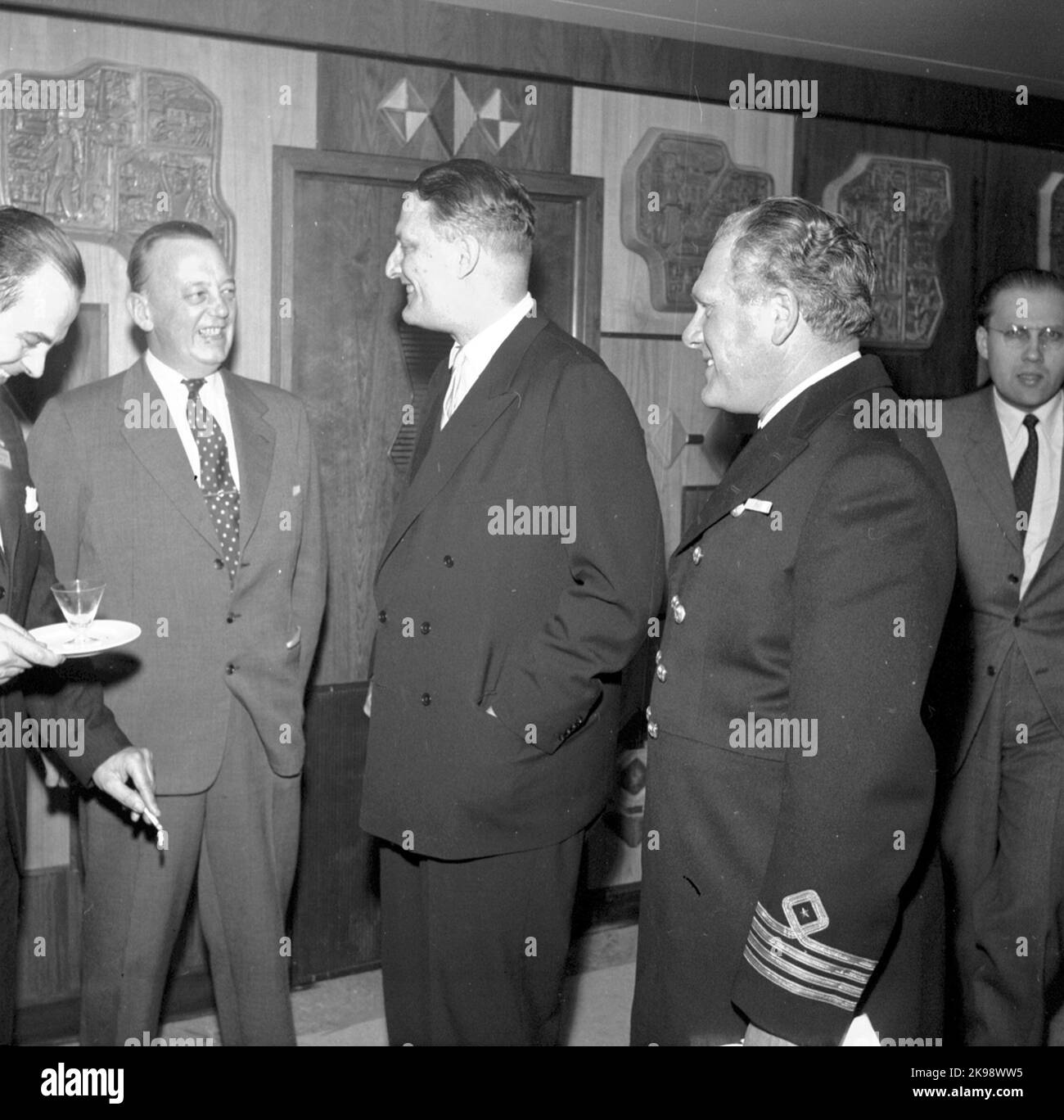M/S "Trelleborg", Cocktail Party, Director General Erik Upmark Stock ...