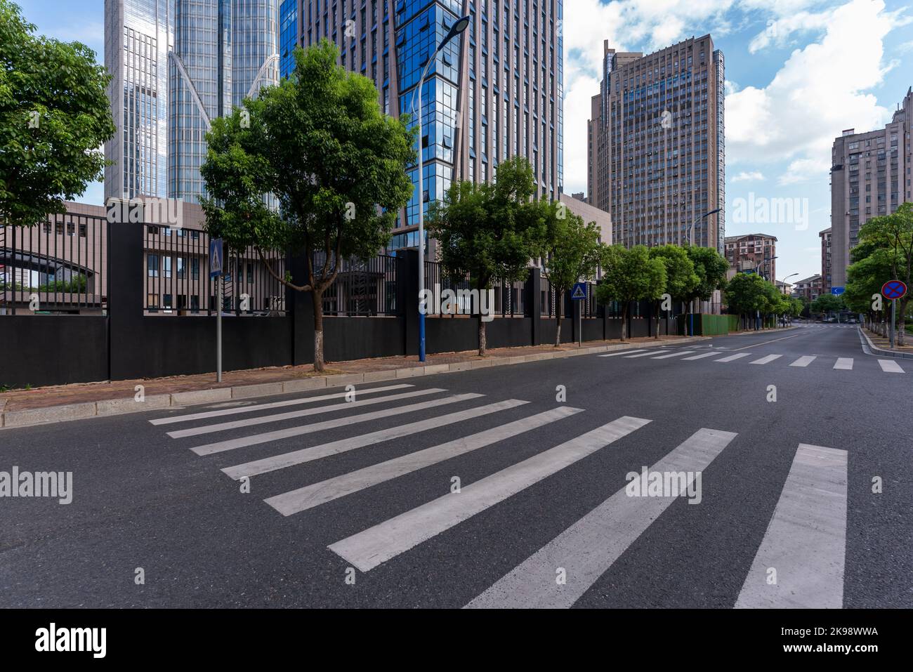 The century avenue of street scene in shanghai Lujiazui,China Stock ...
