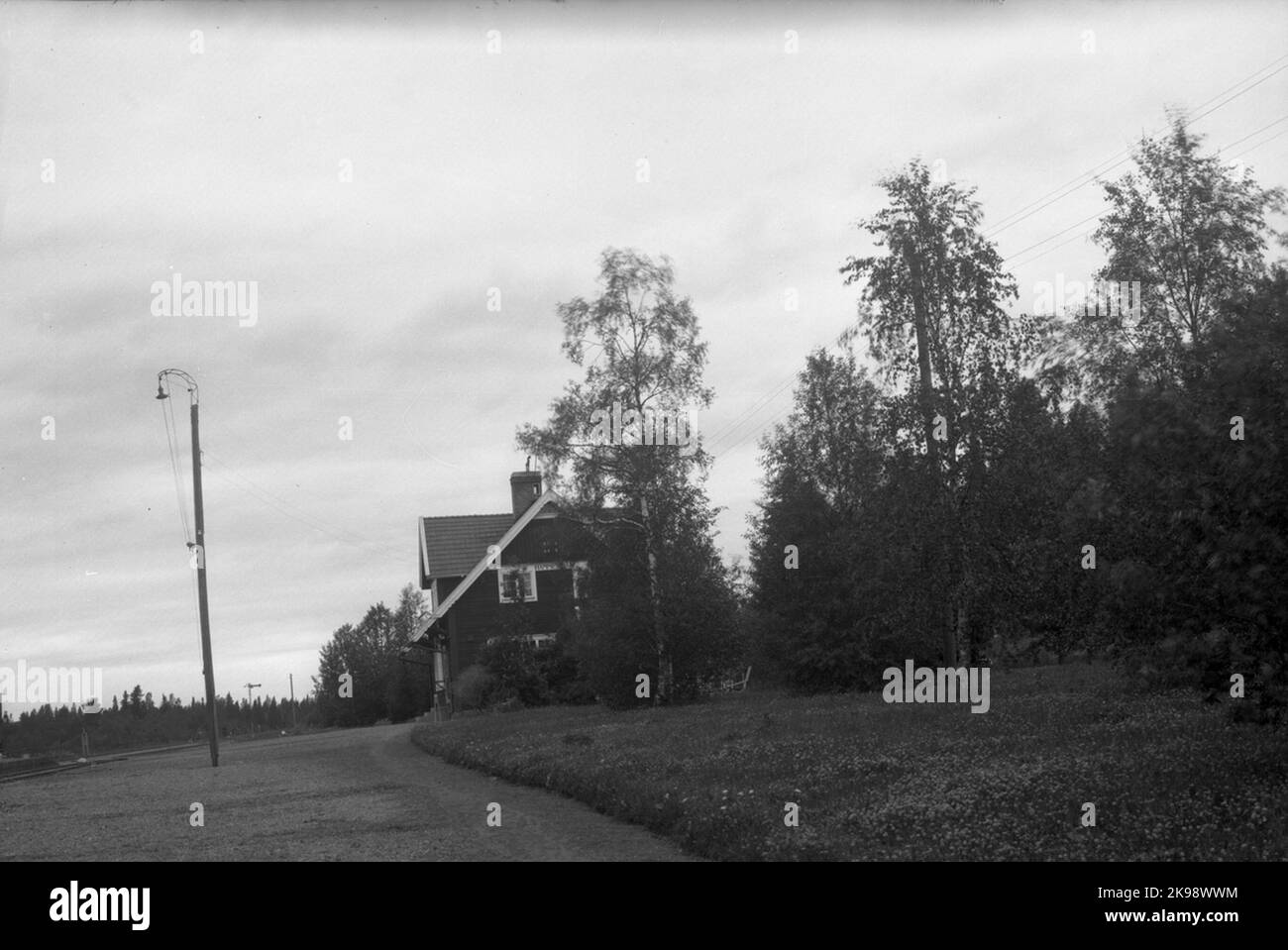 The station was built in 1917. One- and a half-storey wooden building ...