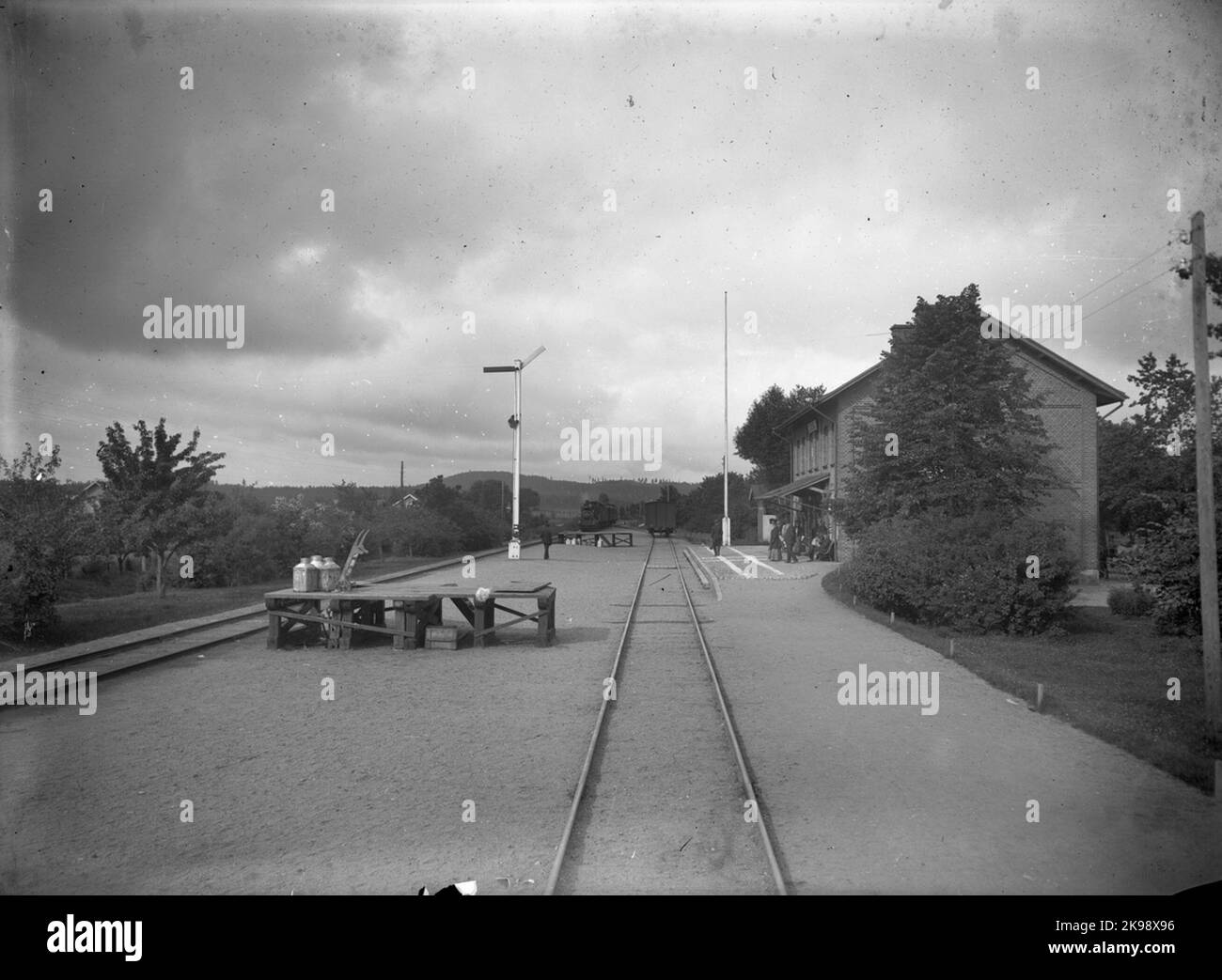 Train at the Ingånstationen was inaugurated in 1876. Two-storey station ...