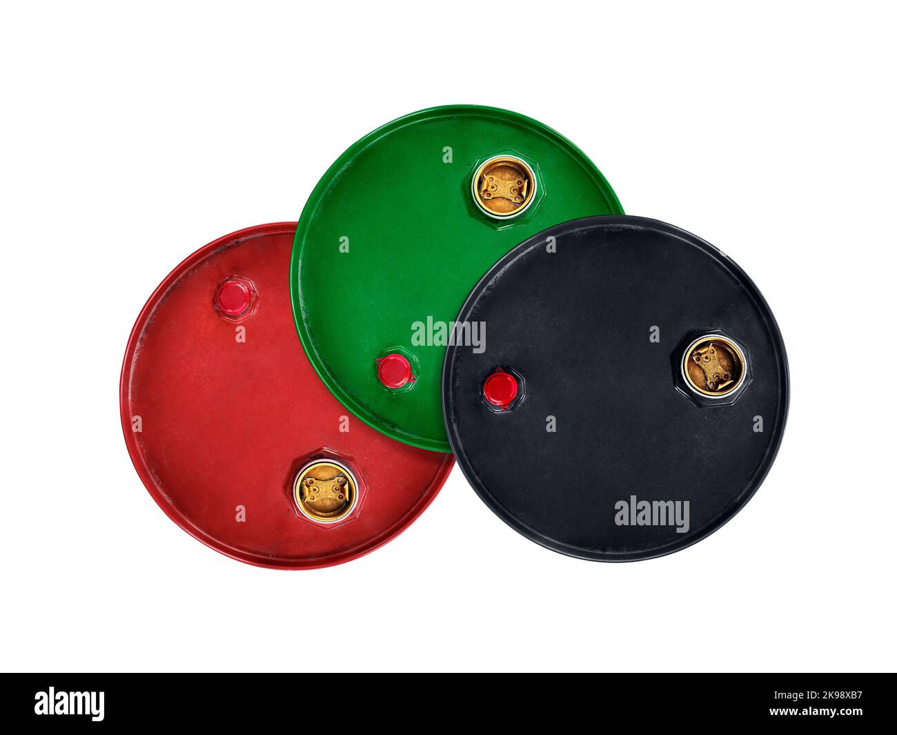 Oil barrel top view Cut Out Stock Images & Pictures - Alamy