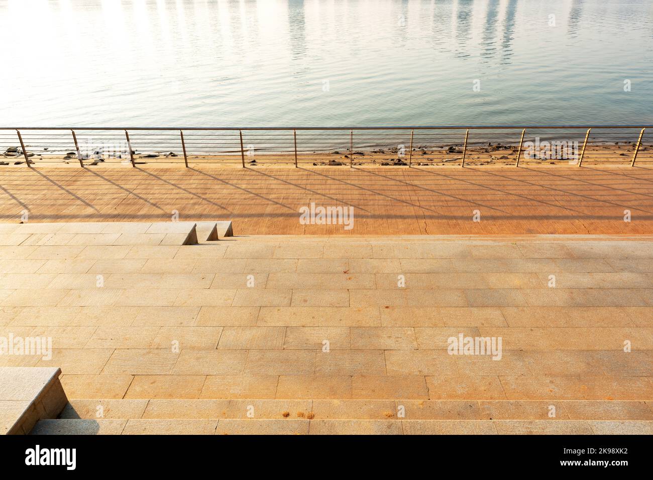 riverside cityscape with viewing platform Stock Photo - Alamy